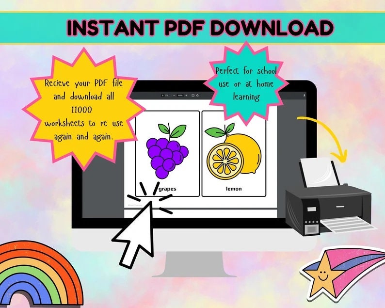 10000 Printable Preschool Activity Worksheets Flashcard Alphabet ...