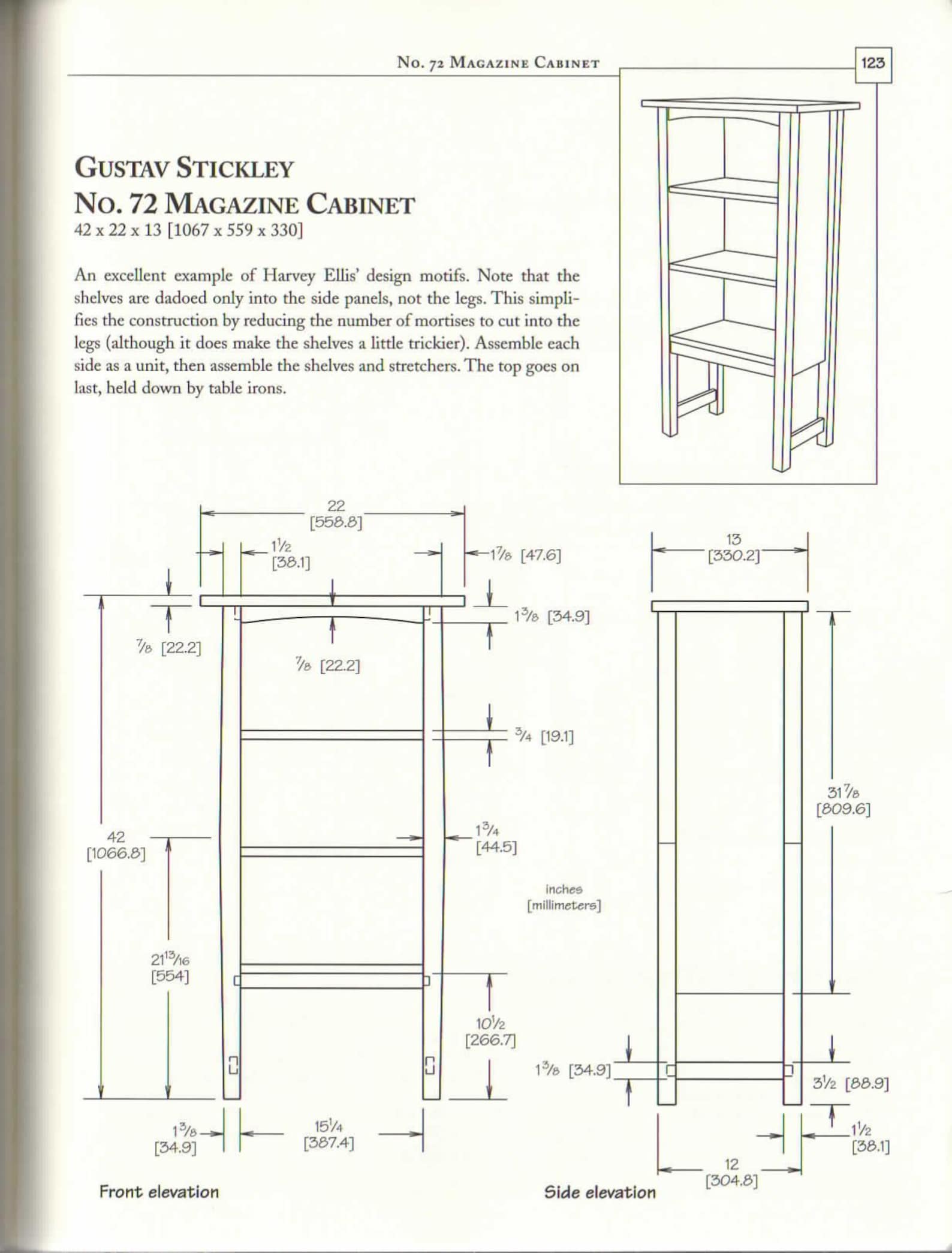 Stickley Craftsman Furniture Plans: 30 Designs (PDF) - Etsy