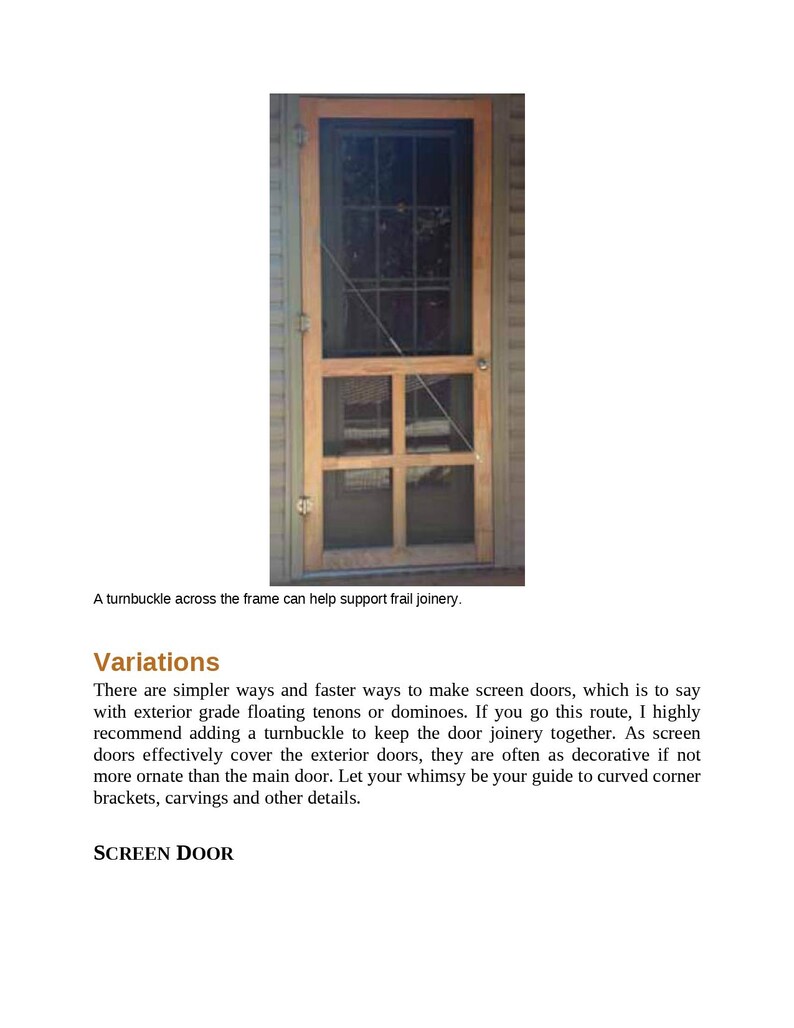 Door Making Guide: Woodworking Techniques & DIY Projects (PDF) - Etsy