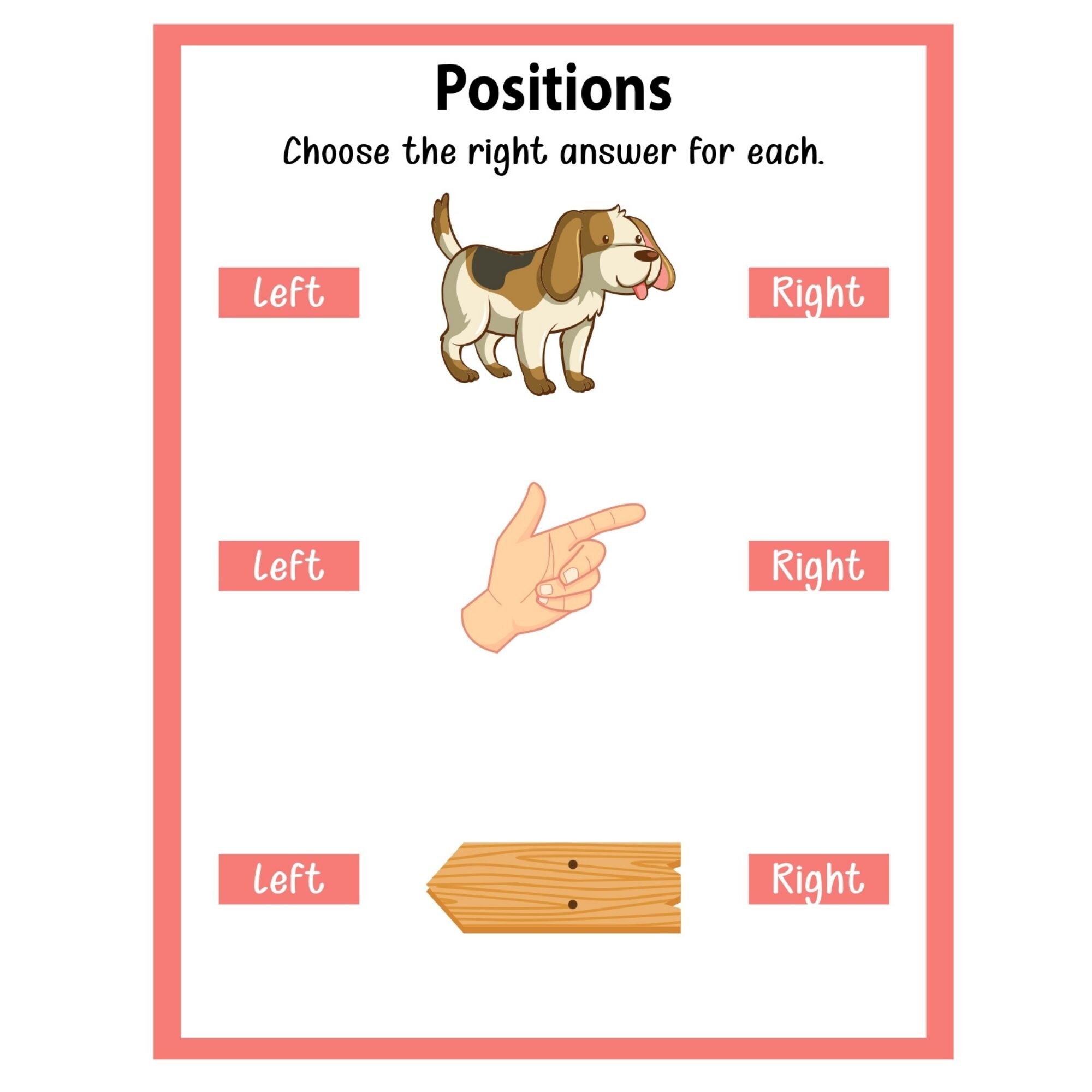 Kids Learn Position, Kids Preschool Ebooks ,children Book, Activity ...