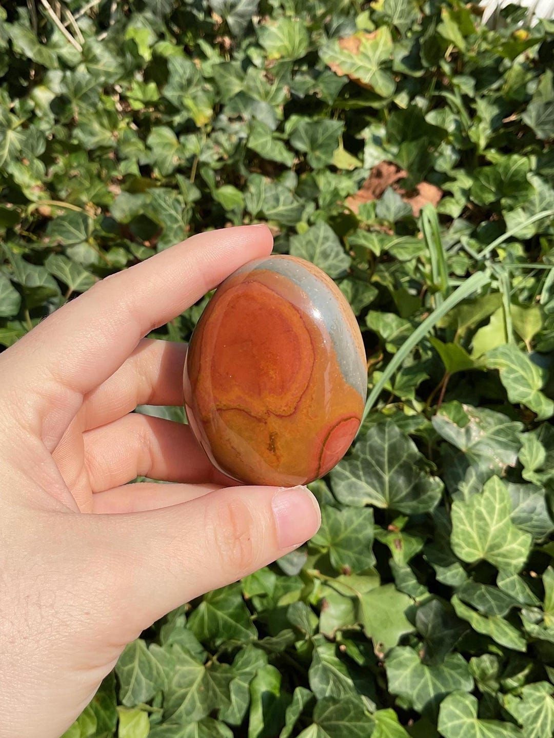 Polychrome Jasper Palm Stone, Desert Jasper - Etsy