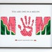 Custom Mothers Day Craft, You're One in a Melon Art, Mothers Day ...