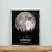 Custom Moon Phase, Personalized Moon Phase Print, Moon by Date Wall Art ...