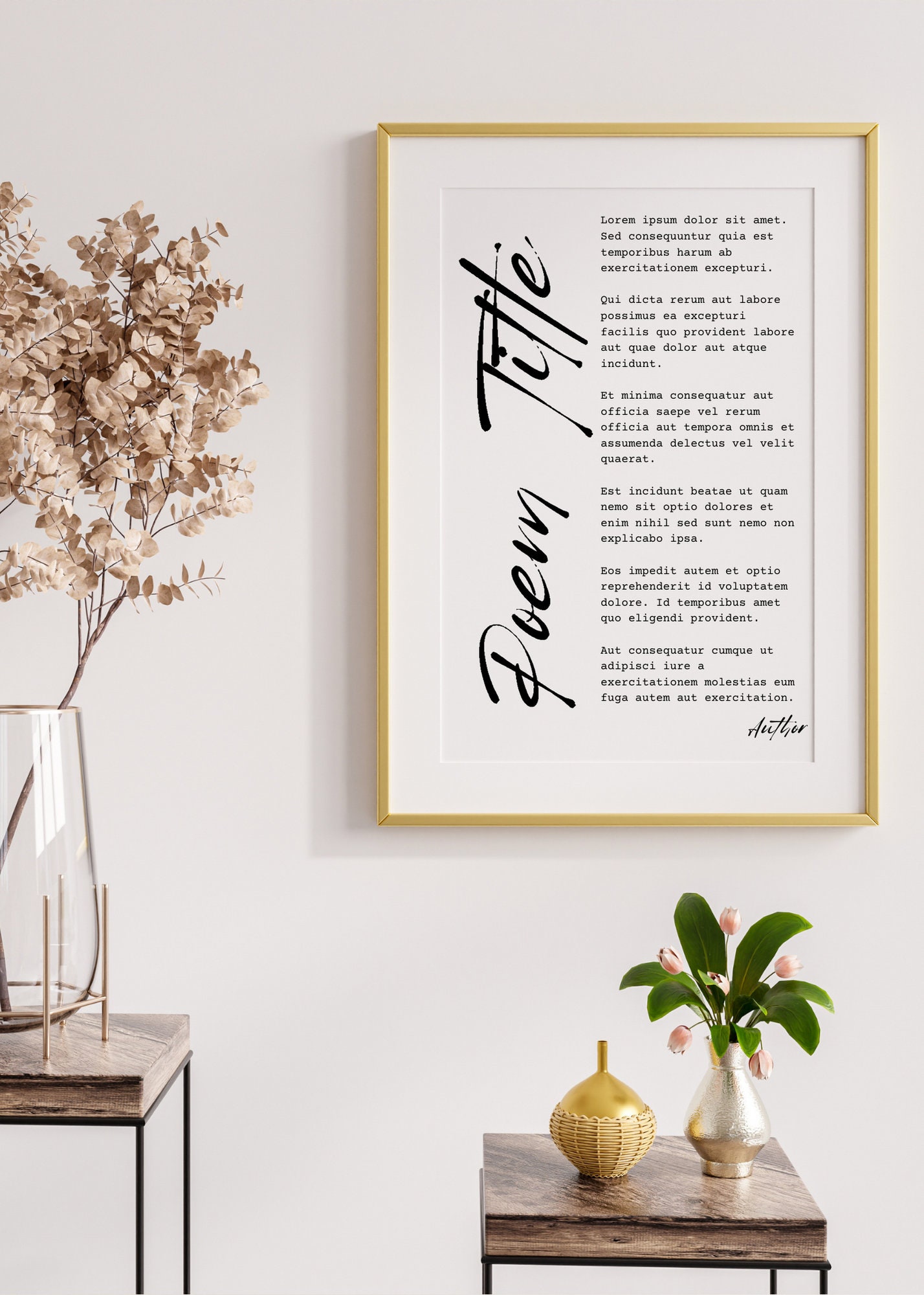 Personalized Poem Poster, Custom Poem Art, Minimalist Poem Print ...