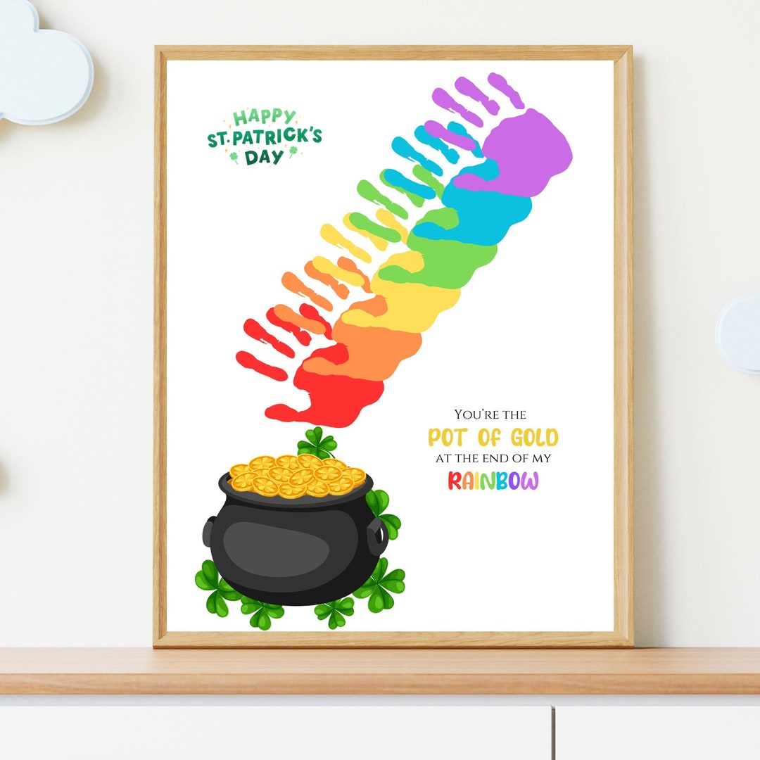 St Patrick Day Card From Kids, St Patricks Day Handprint Craft ...