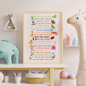 See You Later Alligator Print, Printable Nursery Wall Art, Funny Kids ...