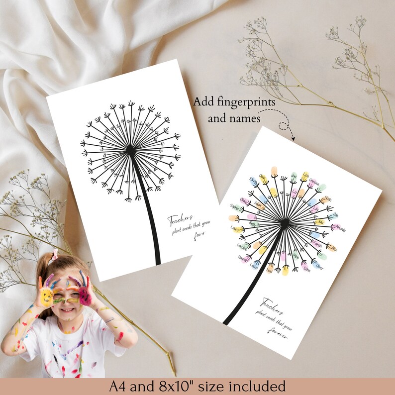 Teacher Appreciation Gift, Teachers Plant Seeds Art, DIY Kids Craft ...