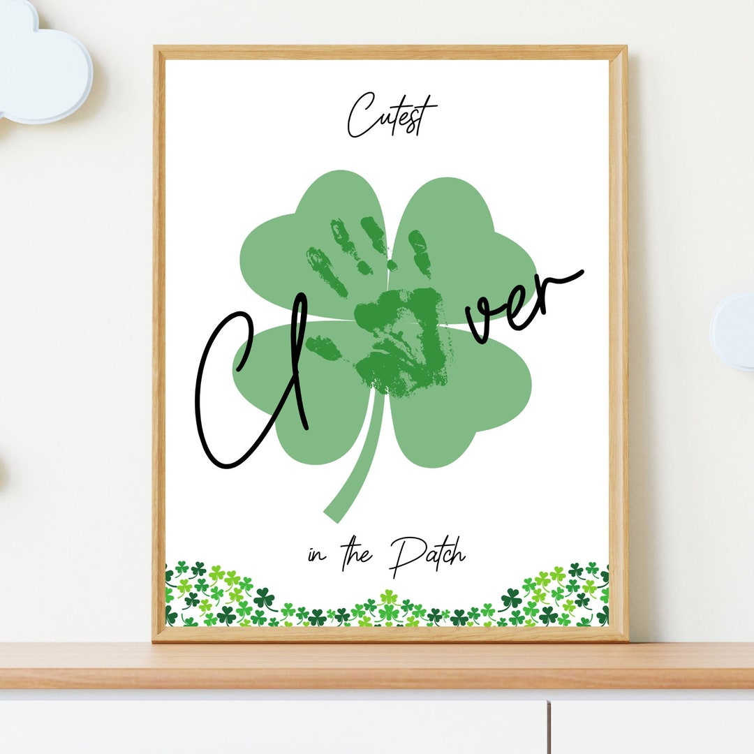 Clover Handprint Art, St Patricks Day Handprint Craft, St Patrick Day ...