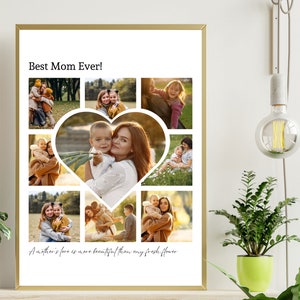 Custom Mothers Day Art, Personalized Photo Collage Template, Mothers ...
