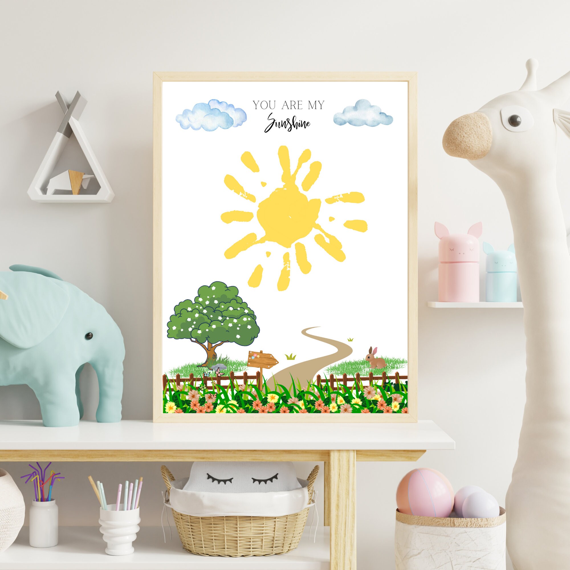 Sun Handprint Art, DIY Kids Handprint Craft, Cute Toddler Keepsake ...