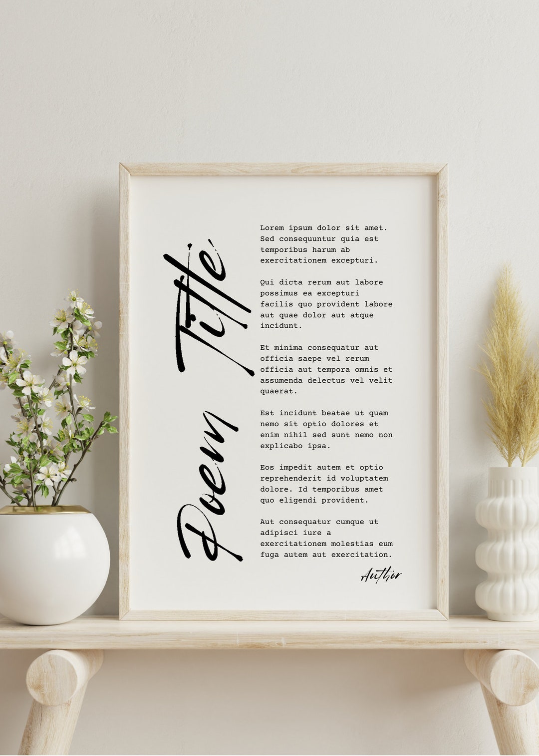 Personalized Poem Print: Custom Typography Wall Art (digital Download ...