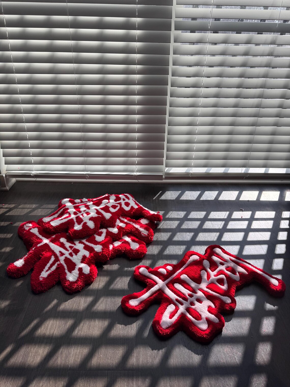 RED STUSSY TUFTED Rug Handmade - Etsy