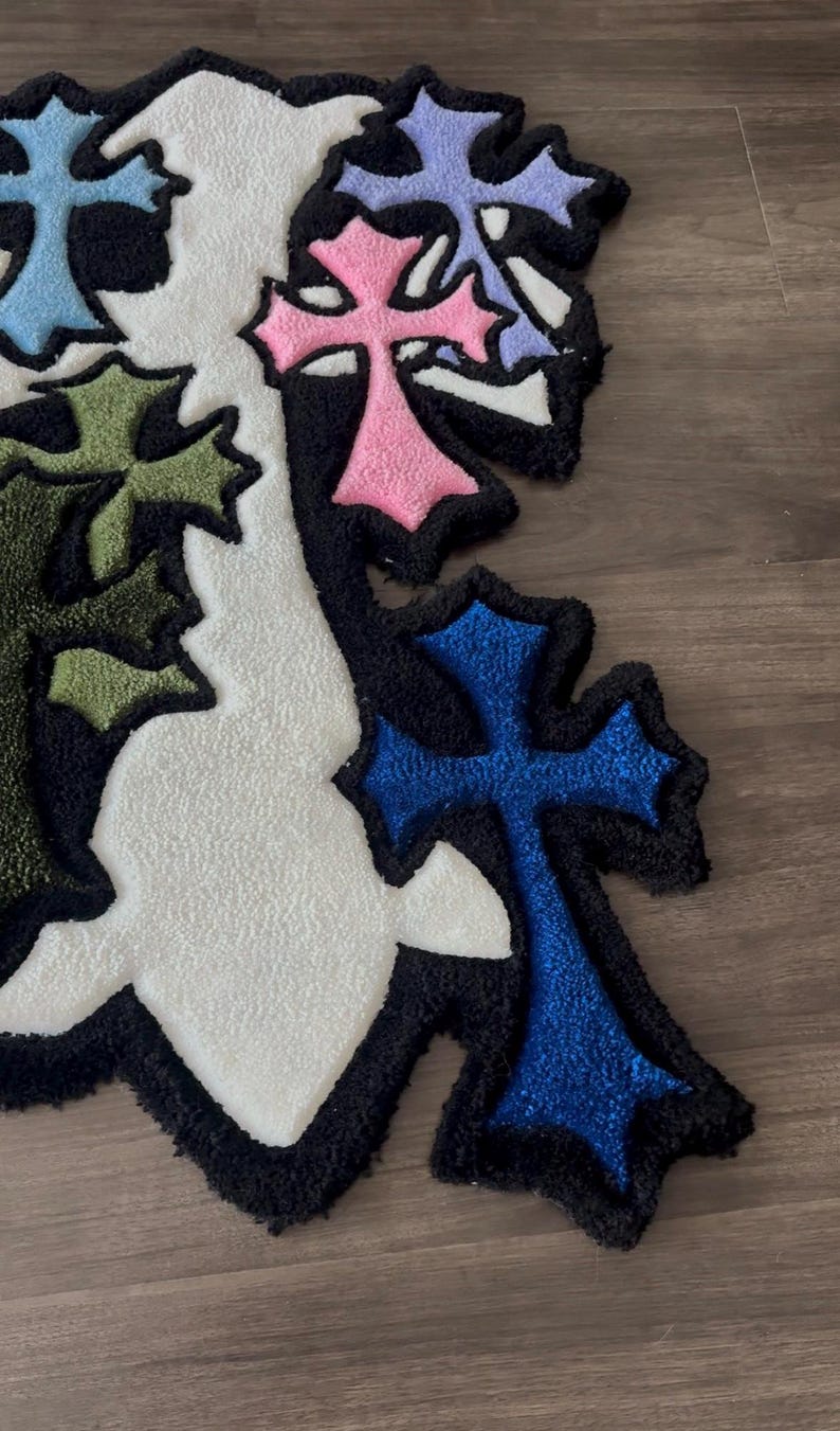 CHROME HEARTS INSPO Handmade Custom Rug - Etsy