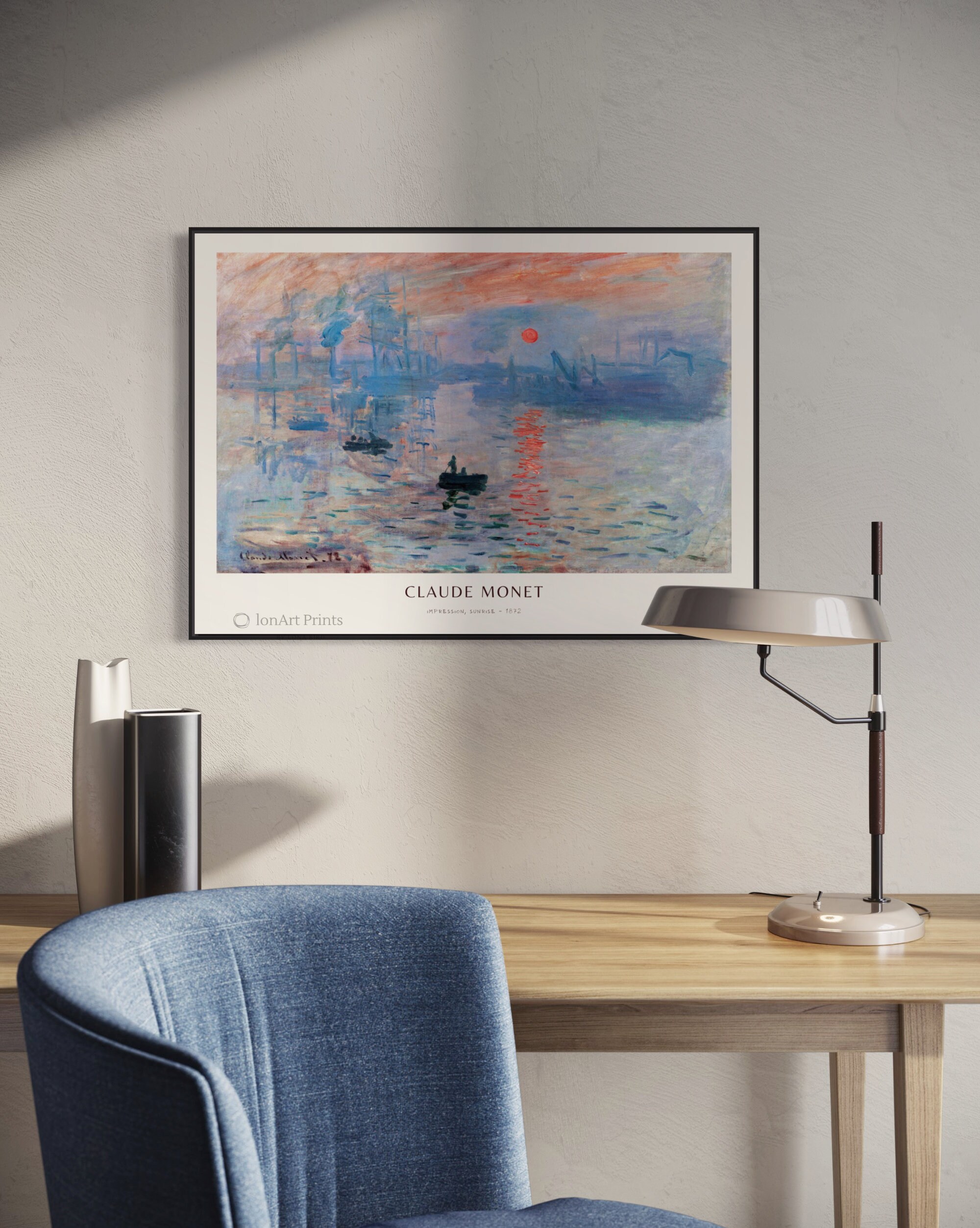 PRINTABLE Claude Monet Landscape Poster Impression, Sunrise, Blue Tones ...