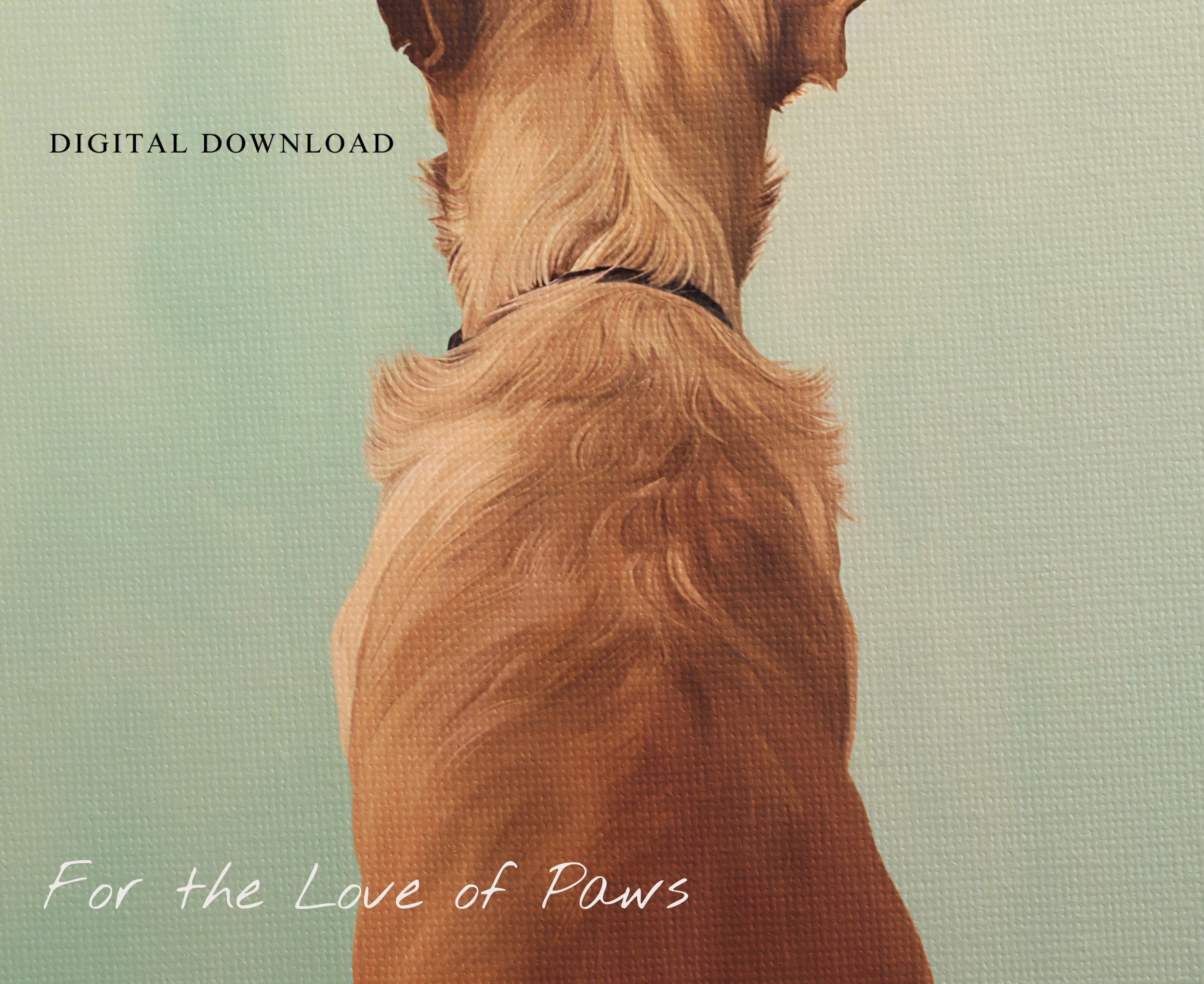 Printable Paw Art, Minimalist Dog Painting, Digital Pet Portrait ...