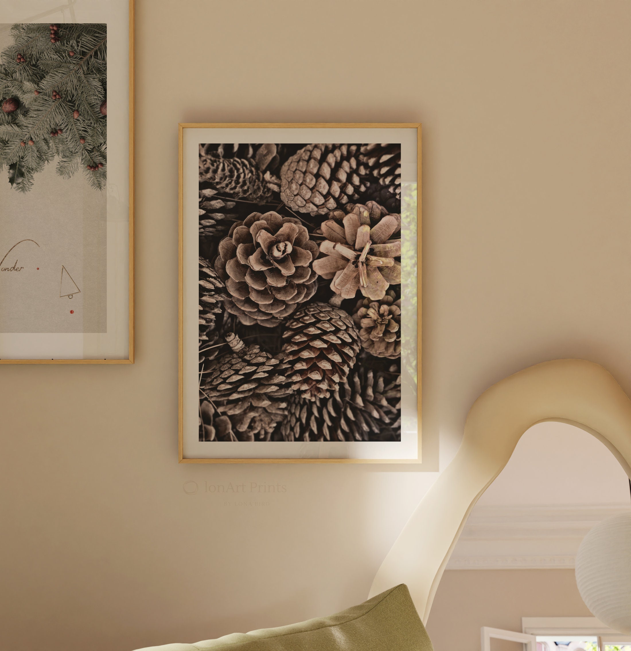 High-quality PRINTABLE Pine Cone Photo Poster, Winter Forest Scent ...