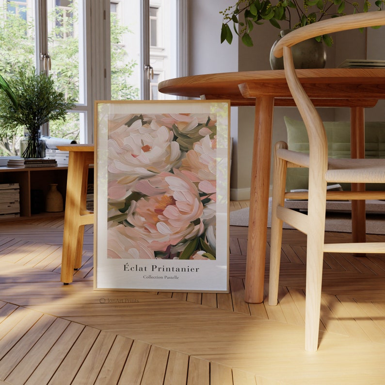 High-quality PRINTABLE Abstract Peonies Art in Pastel Tones - Digital ...