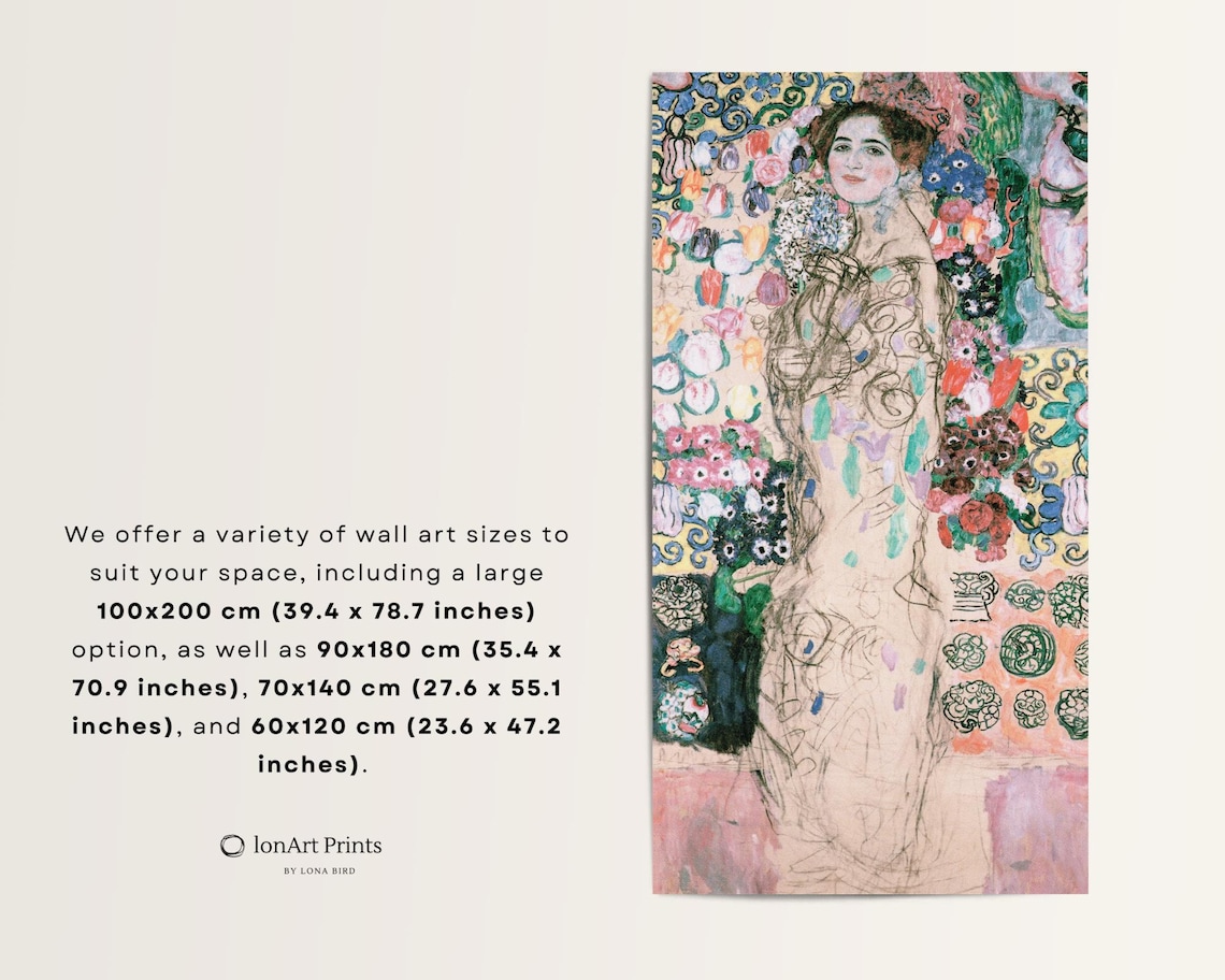 Printable Gustav Klimt Wall Art | Maria Munk Portrait | Tall Vertical ...