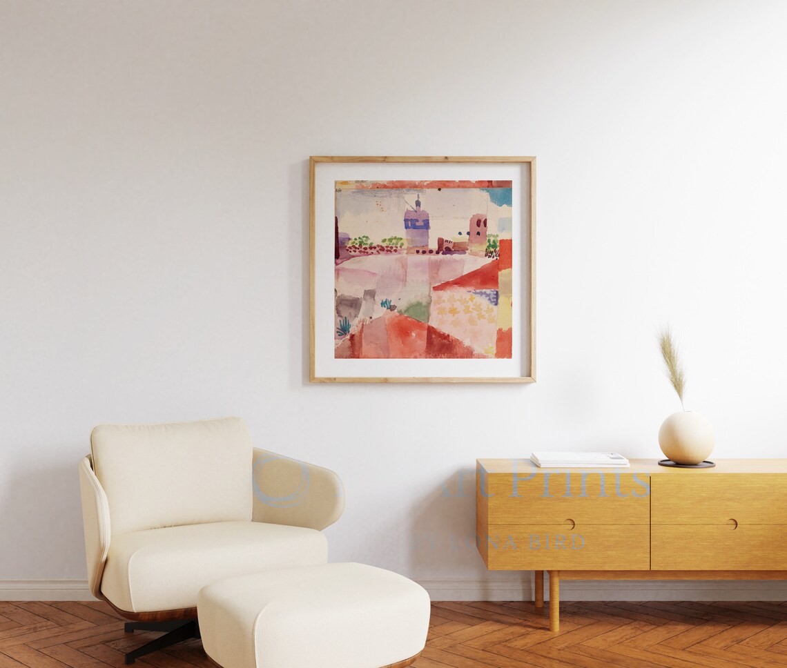 Paul Klee Printable Poster 'hammamet With Its Mosque' High Quality JPEG ...