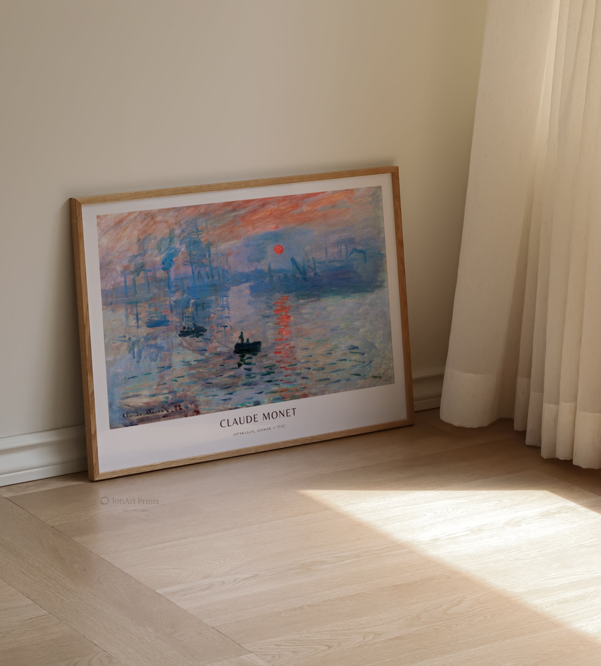 PRINTABLE Claude Monet Landscape Poster Impression, Sunrise, Blue Tones ...