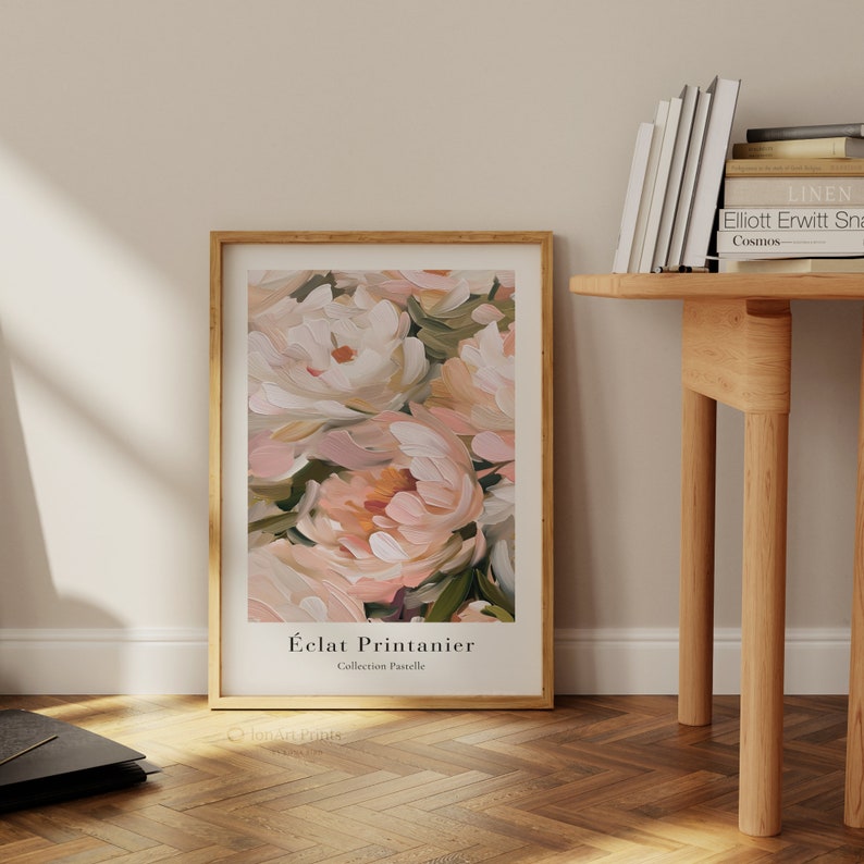 High-quality PRINTABLE Abstract Peonies Art in Pastel Tones - Digital ...