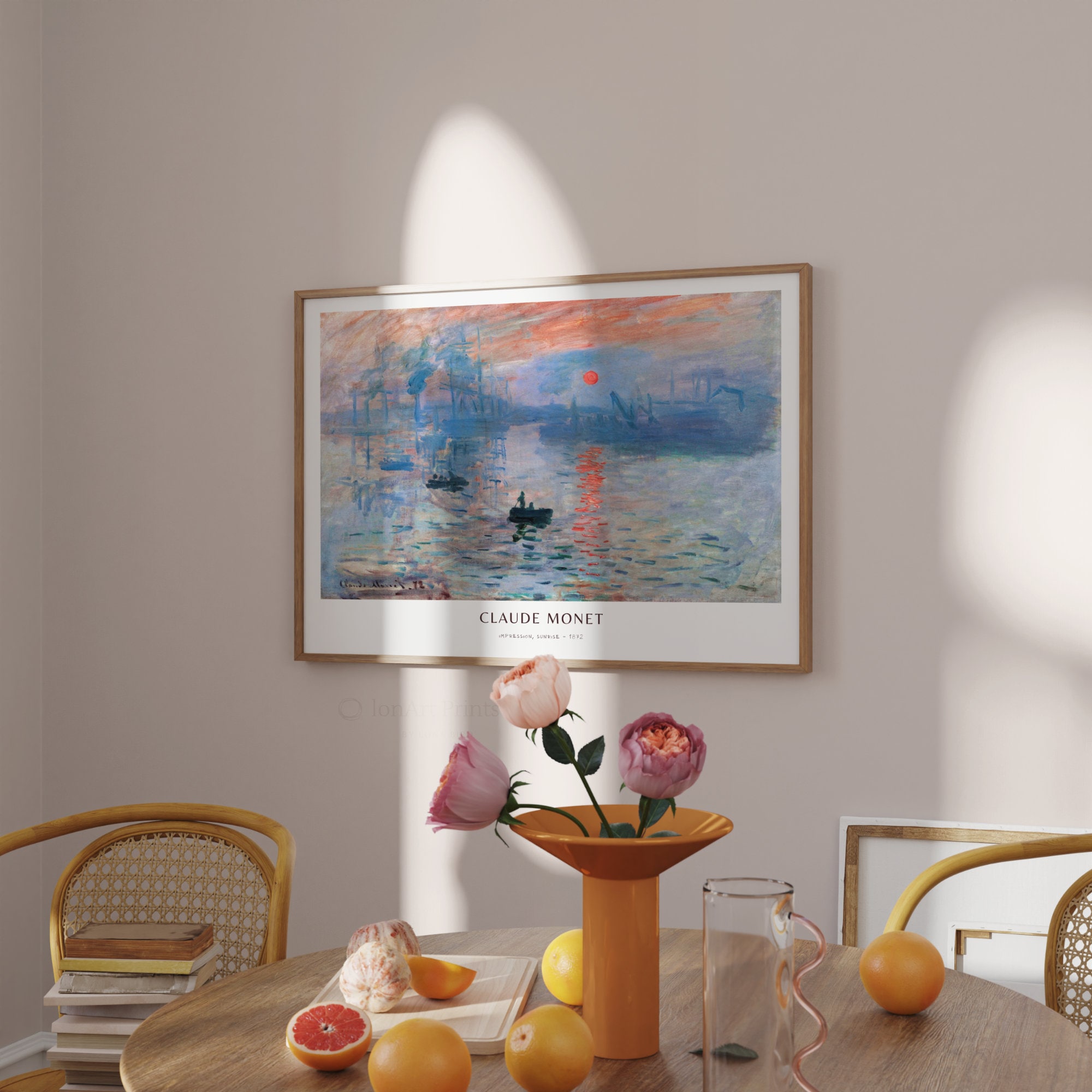 PRINTABLE Claude Monet Landscape Poster - Impression, Sunrise, Blue ...