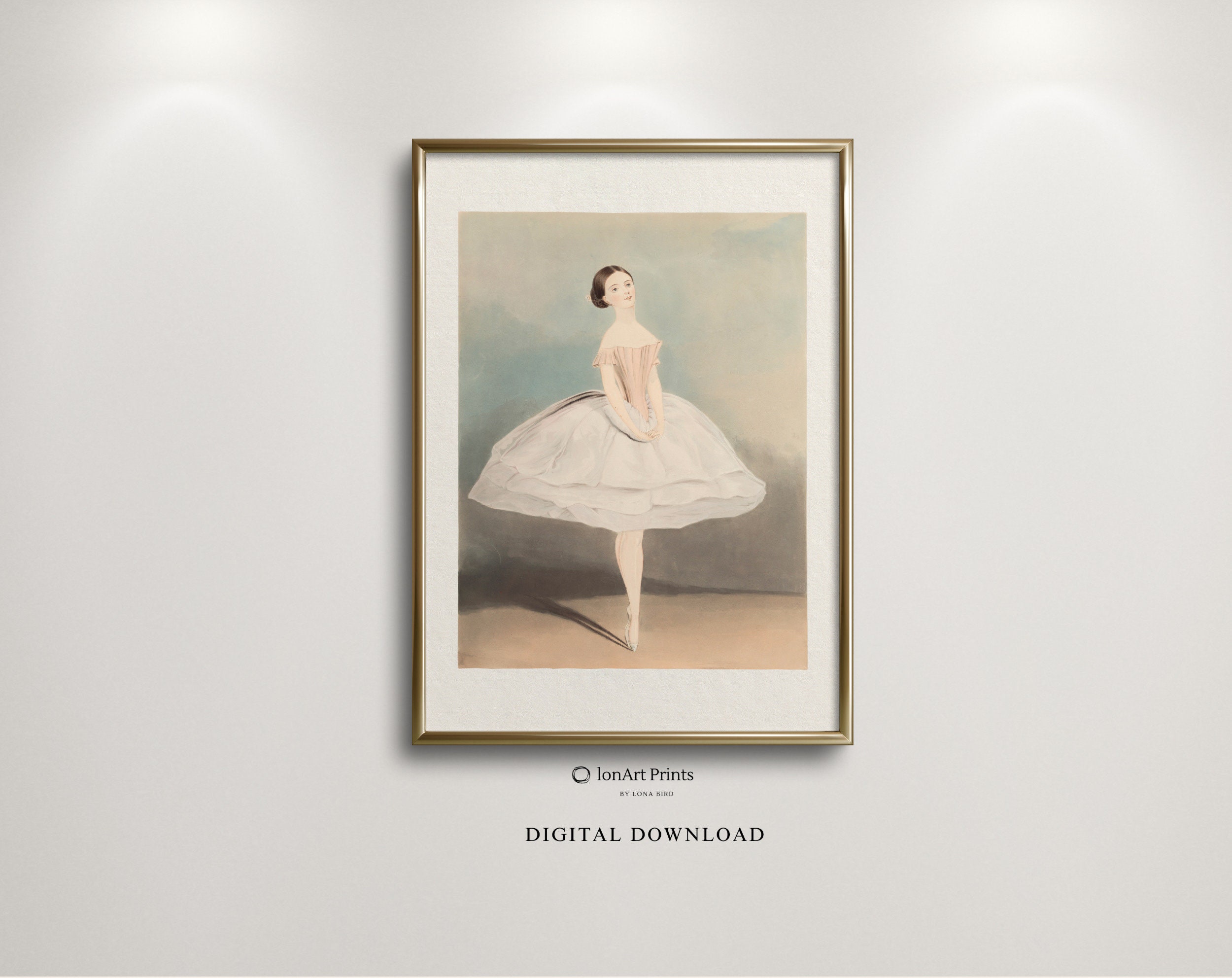 Antique Ballerina Printable Art, Vintage Style for Girls Room, Nursery ...