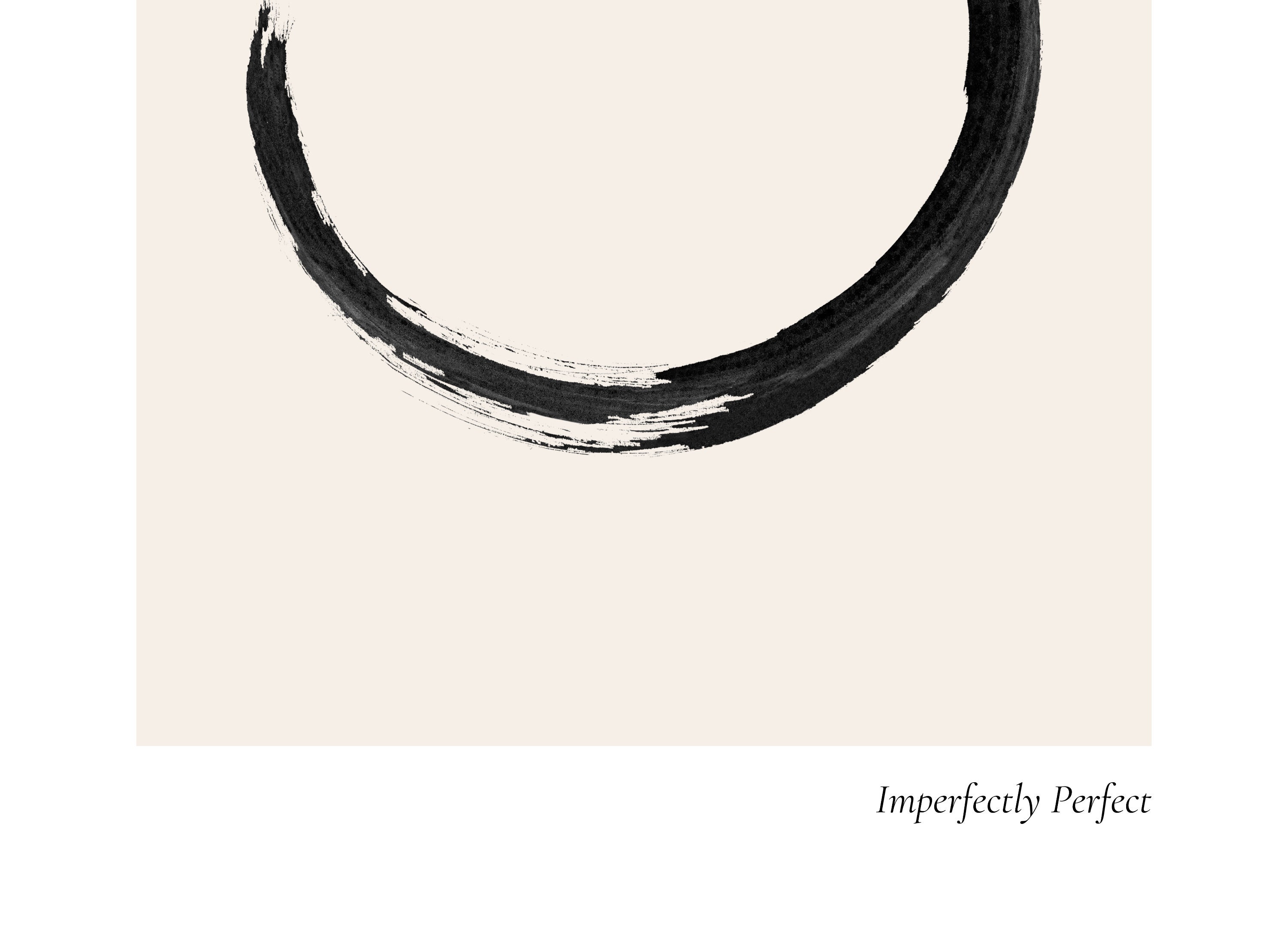 Zen Buddhism Art, Wabi Sabi Abstract Enso Symbol, Japandi Ink Stroke ...