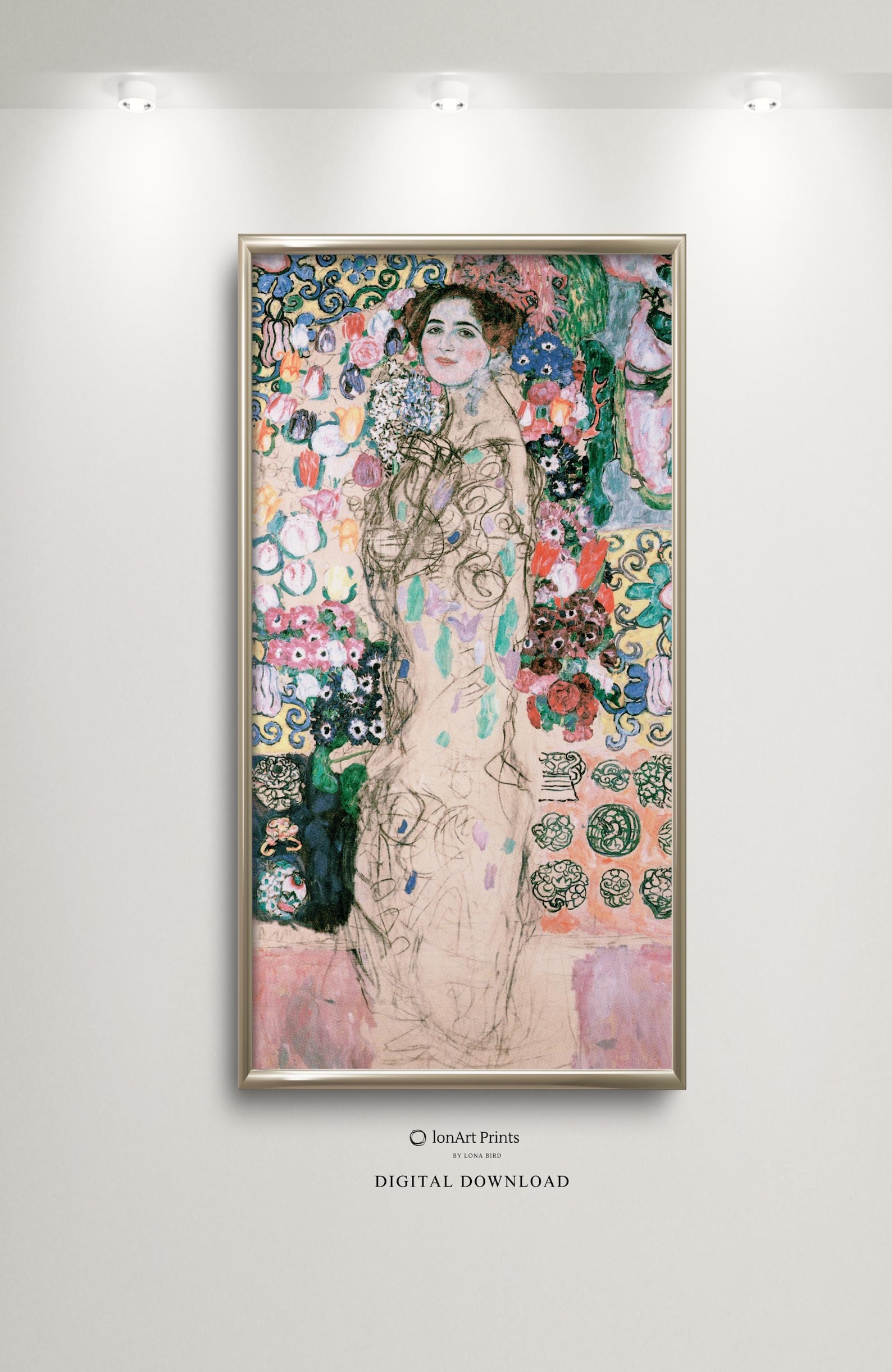 Printable Gustav Klimt Wall Art | Maria Munk Portrait | Tall Vertical ...