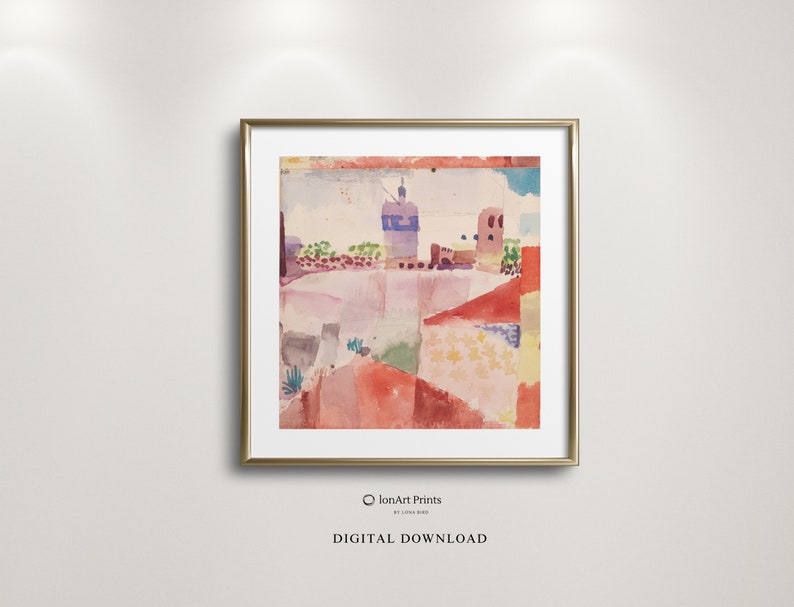 Paul Klee Printable Poster - 'hammamet With Its Mosque' - High Quality ...