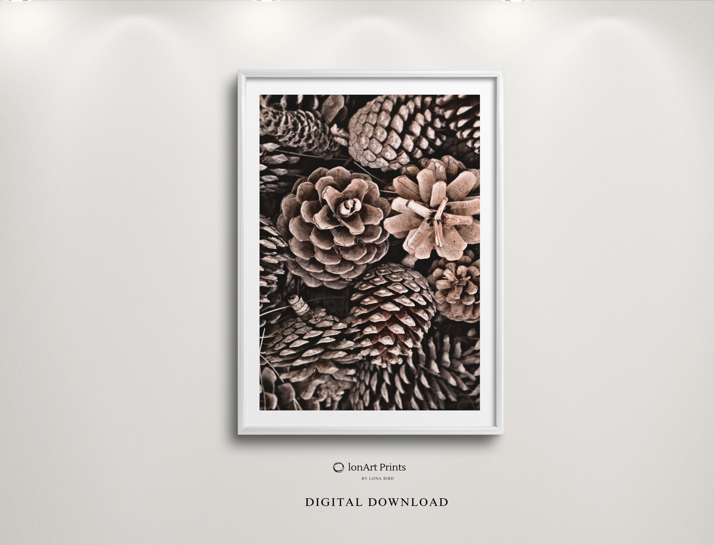 High-quality PRINTABLE Pine Cone Photo Poster, Winter Forest Scent ...