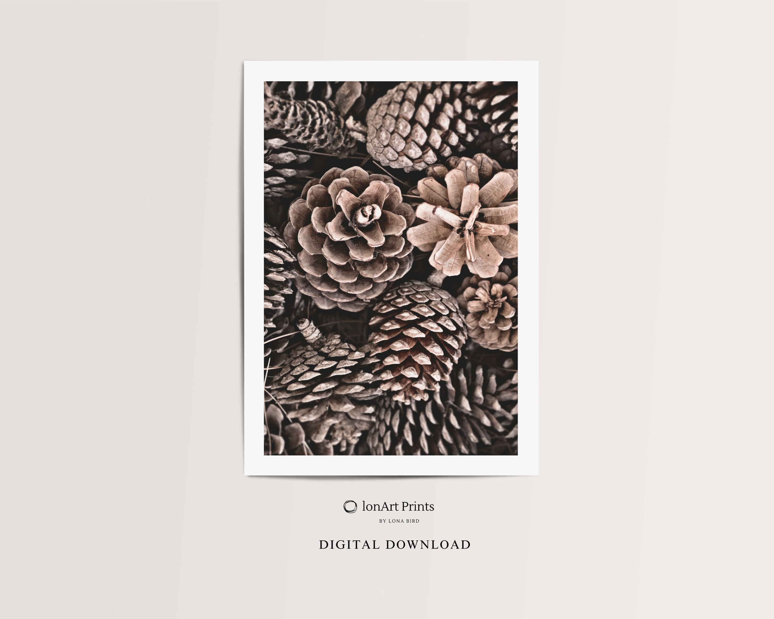 High-quality PRINTABLE Pine Cone Photo Poster, Winter Forest Scent ...