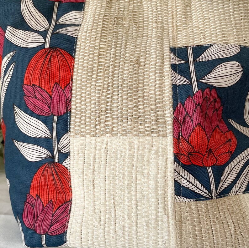 Square Base Shoulder Handwoven Bag/ Sakiori Handwoven/ Split Weaving ...