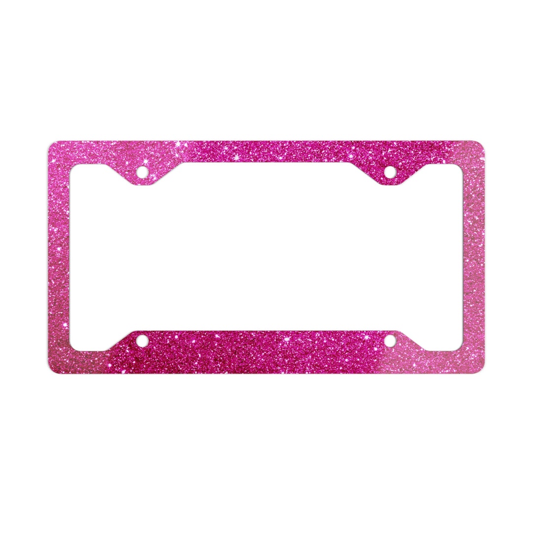 Pink Glitter Effect Car License Plate Frame, Car Accessories, Retro Y2k ...