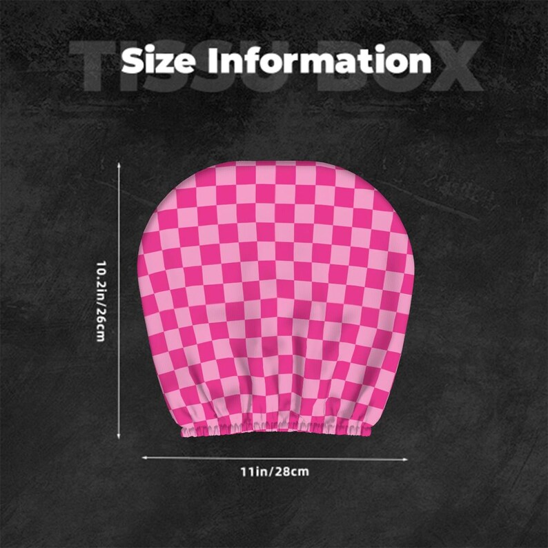 Pink Checker Headrest Covers Set of 2, Racer Retro Girly Car ...