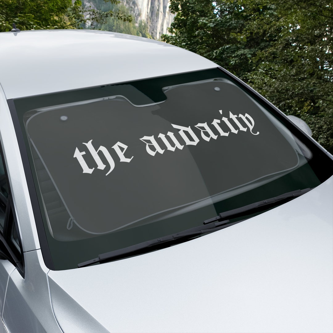The Audacity Black Car Sun Shades, Funny Tarot Car Decor, Car ...