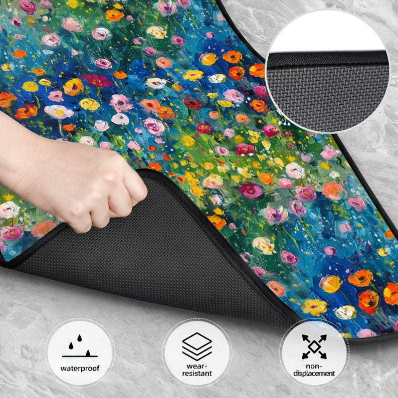 Monet Wildflower Car Floor Mats, Floral Cottagecore Interior Car ...
