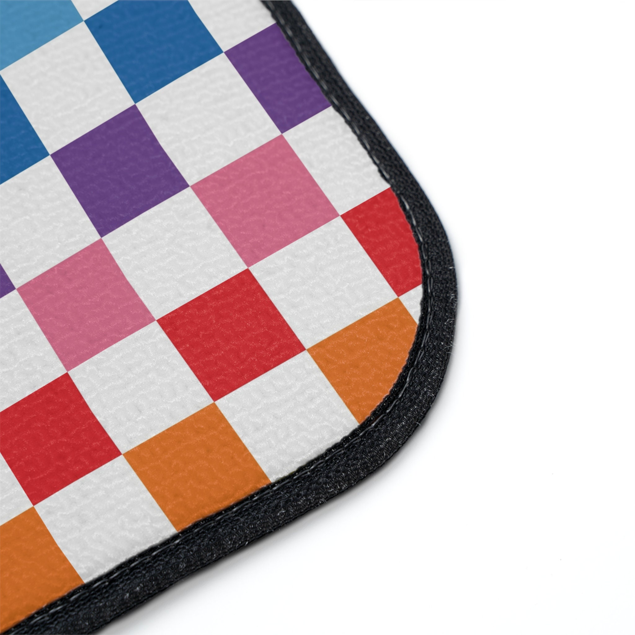 Rainbow Checker Retro Car Floor Mats Gen Z Car Accessories - Etsy