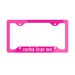 Pink Curbs Fear Me License Plate Frame, Funny Goth Y2k Vehicle ...