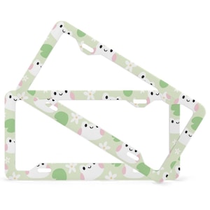 Green Frog License Plate Frame, Cute Car Decor, Funny Car Accessories ...