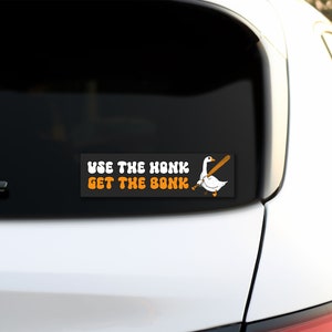 Use the Honk Goose Bumper Sticker Gen Z Funny Gift Waterproof Car Decal ...