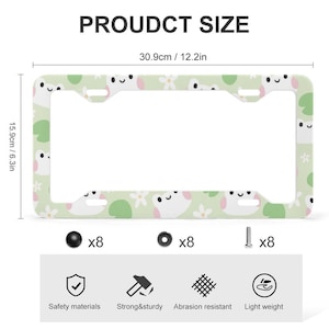 Green Frog License Plate Frame, Cute Car Decor, Funny Car Accessories ...