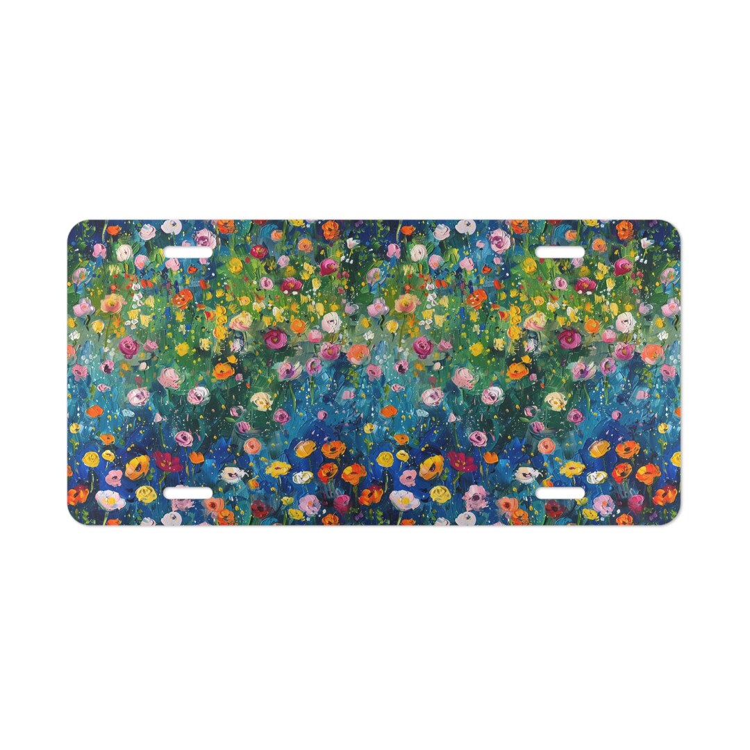 Wildflower Monet Front License Plate, Blank Licence Tag, Claude ...