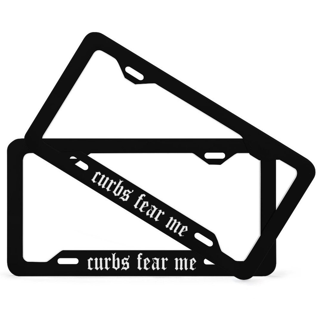 Black Curbs Fear Me License Plate Frame, Funny Goth Y2k Vehicle ...