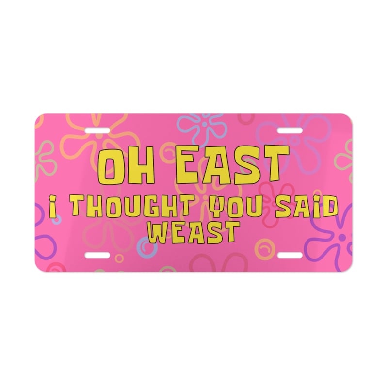 Spongebob License Plate - Etsy