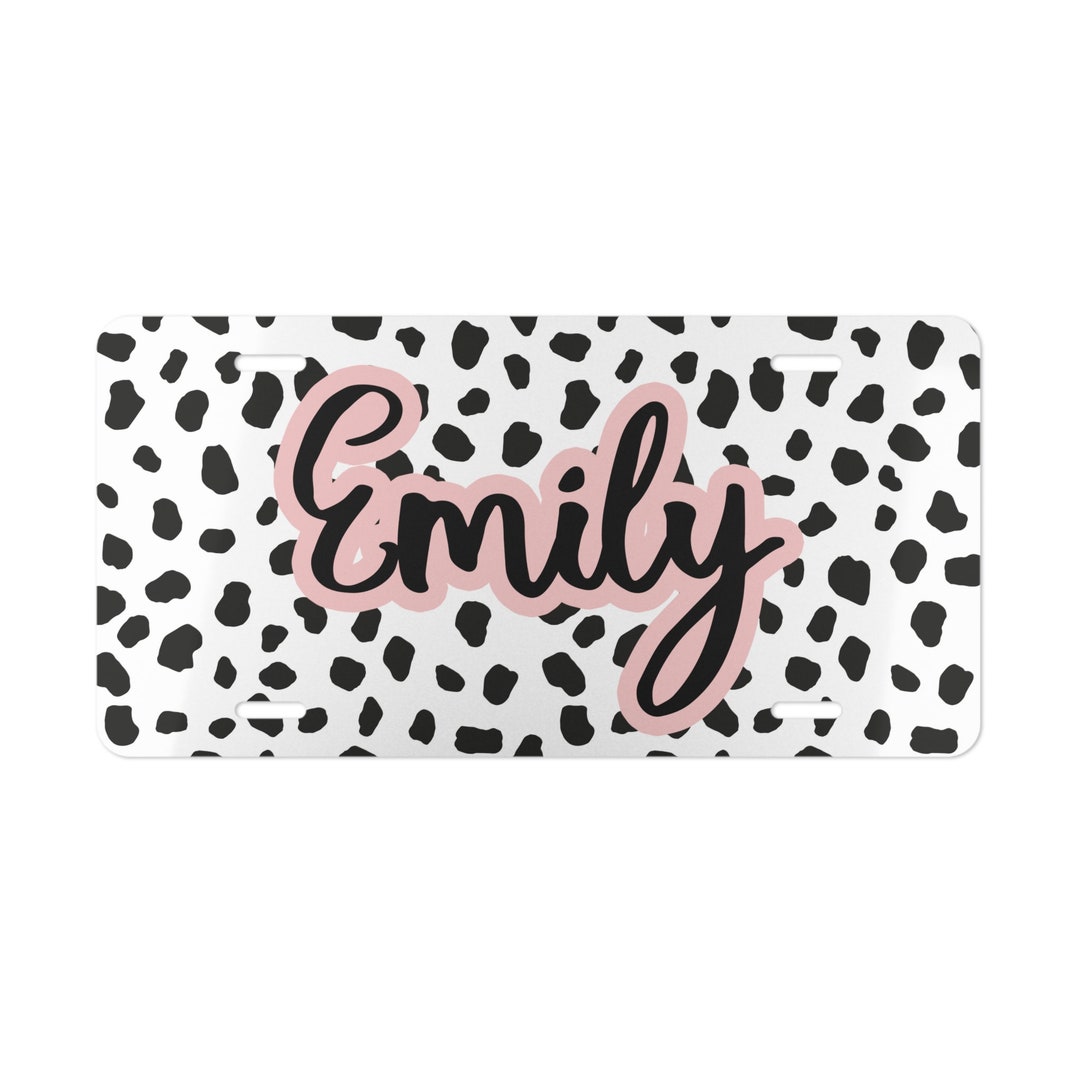 Dalmatian Personalised Name Front License Plate, Handwritten Custom ...
