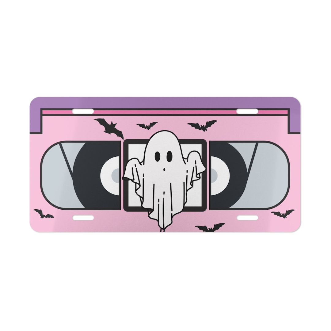 Ghost VCR Retro Front License Plate, Whimsigoth Car Accessories, Pastel ...