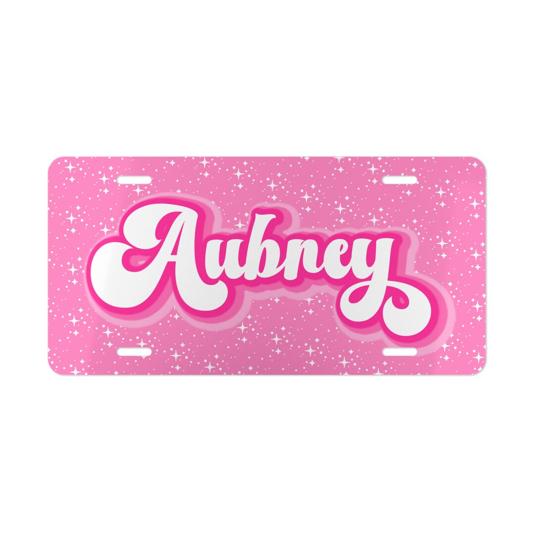 Retro Custom Name Front License Plate, Groovy Personalised Name Vanity ...