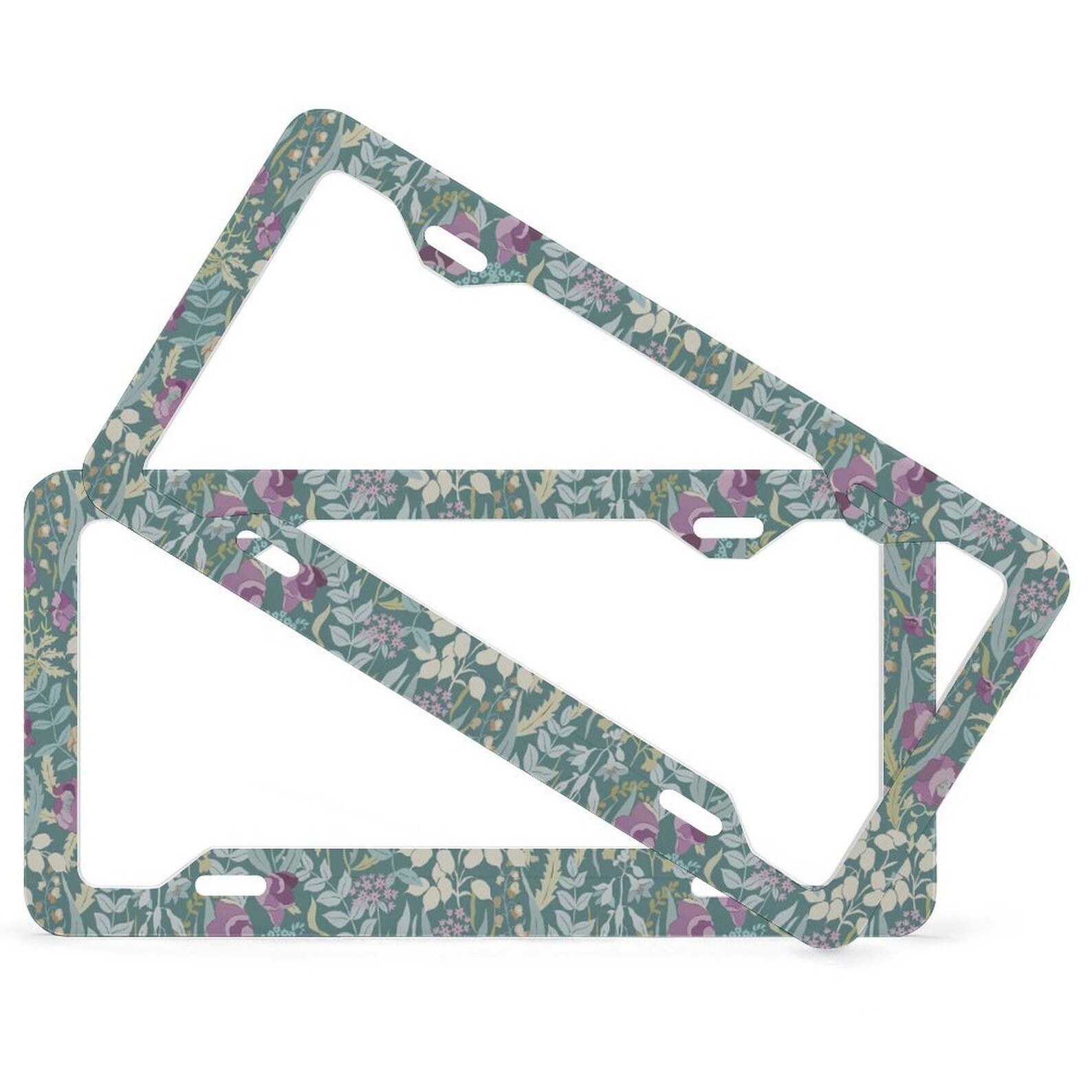 Green Sage Wildflower License Plate Frame, Cute Cottagecore Vehicle ...