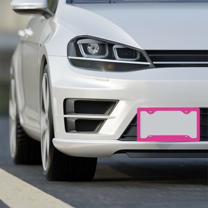 Hot Pink License Plate Frame, Car Accessories for Women, Cute Car Decor ...